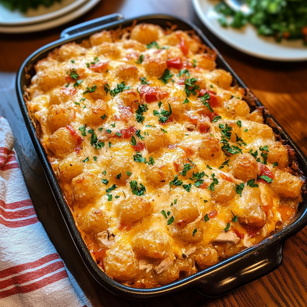 Chicken Tater Tot Casserole – Cozy Dishes