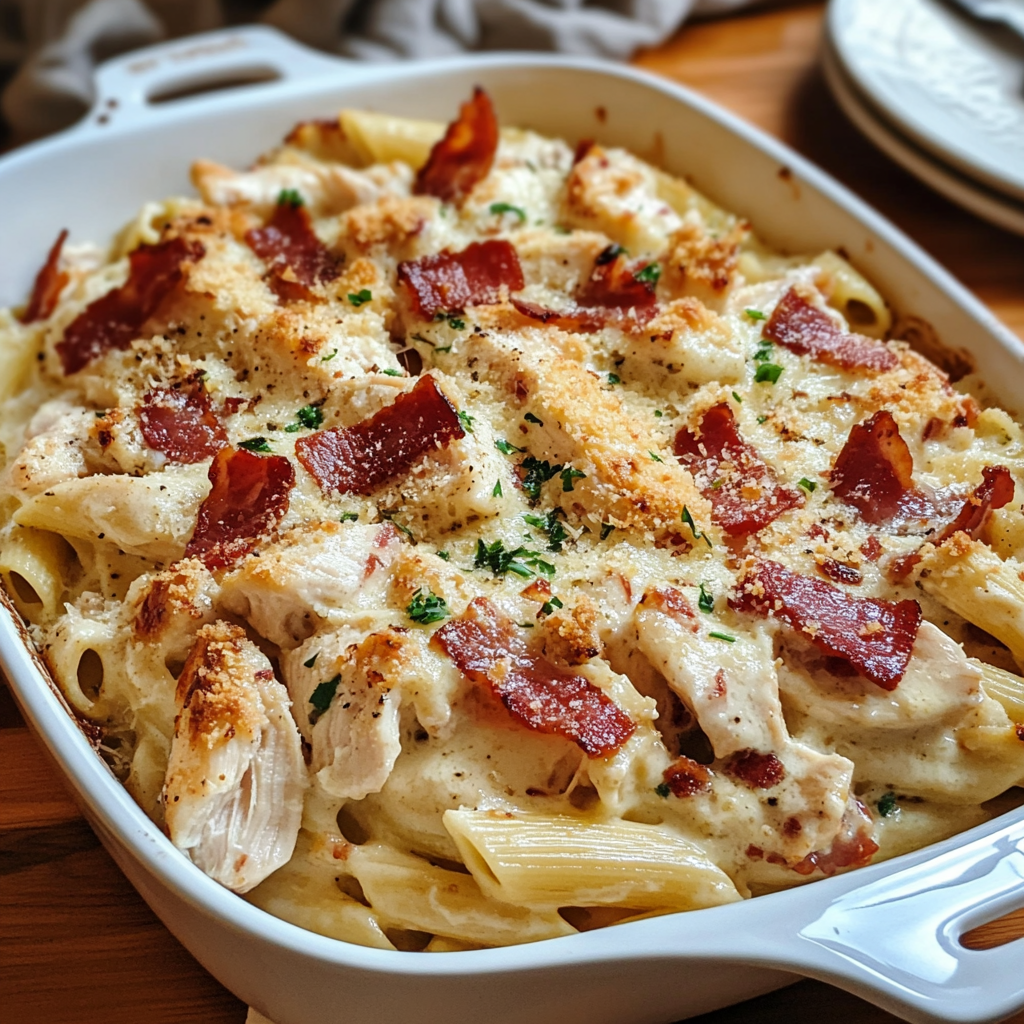 Creamy Ricotta Chicken and Turkey Bacon Pasta – Cozy Dishes
