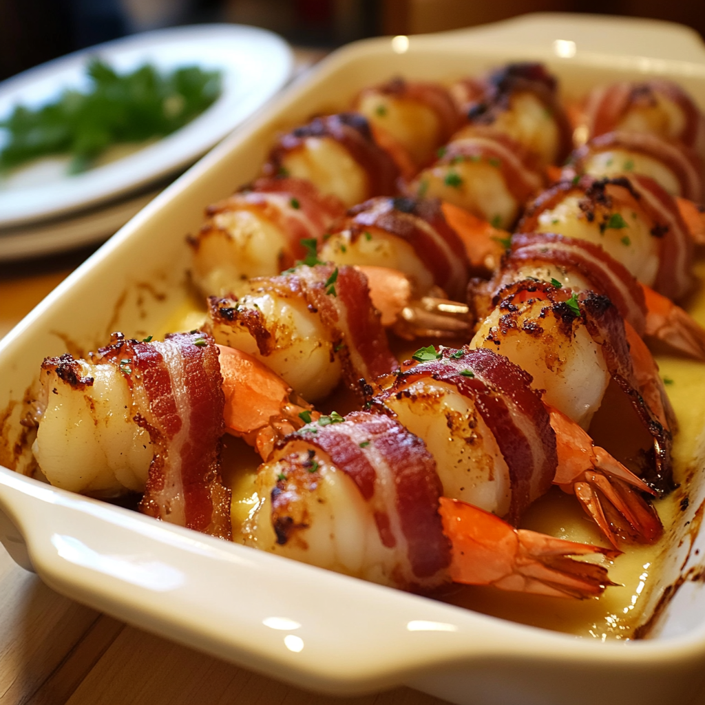 Turkey Bacon Wrapped Shrimp – Cozy Dishes