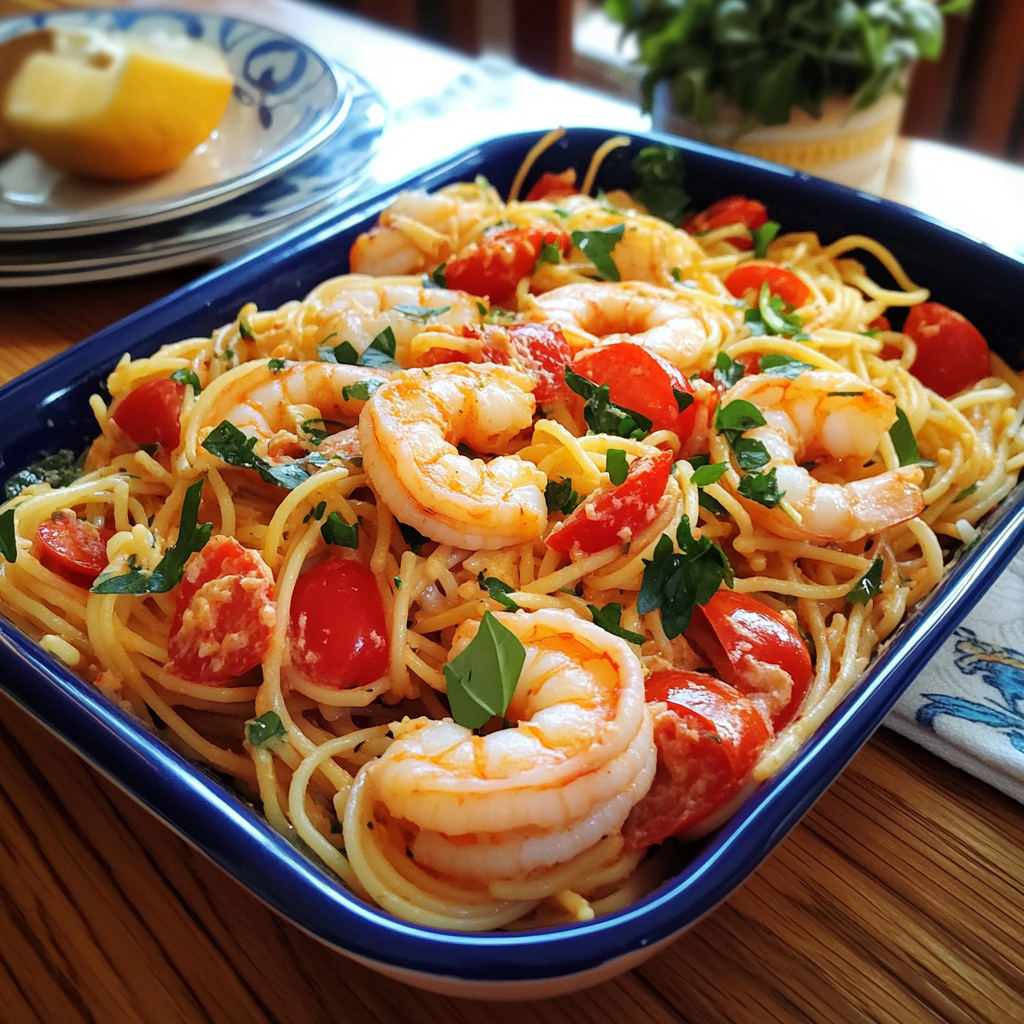 Italian Cold Spaghetti Salad with Shrimp – Cozy Dishes