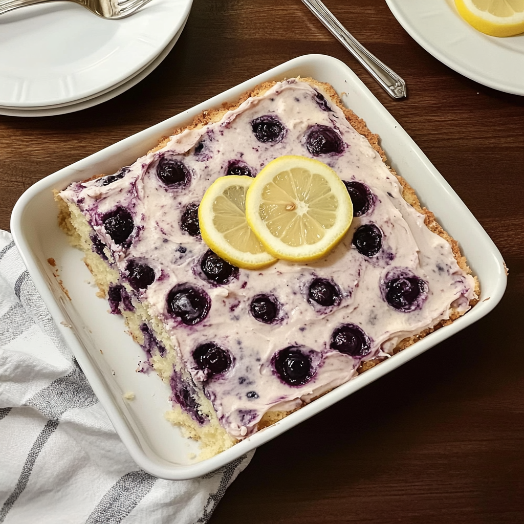 Lemon-Blueberry Sheet Cake – Cozy Dishes