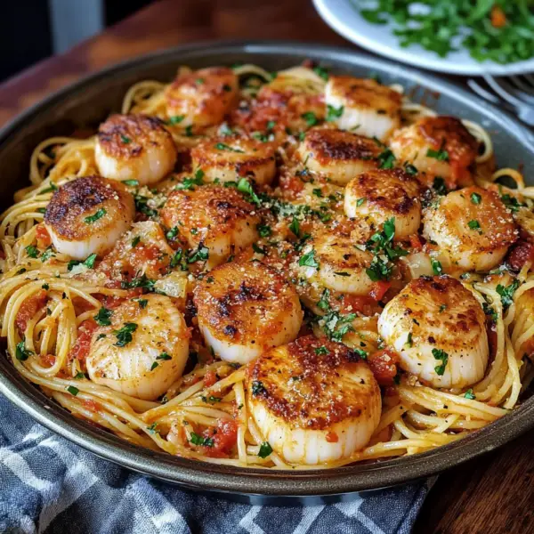 Tuscan Spaghetti with Jumbo Scallops – Cozy Dishes