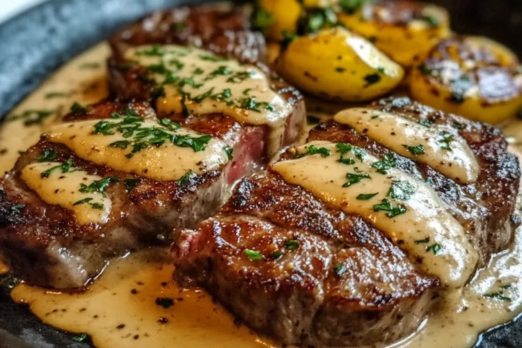 Juicy Steak with Creamy Garlic Sauce: An Incredible Ultimate Recipe ...
