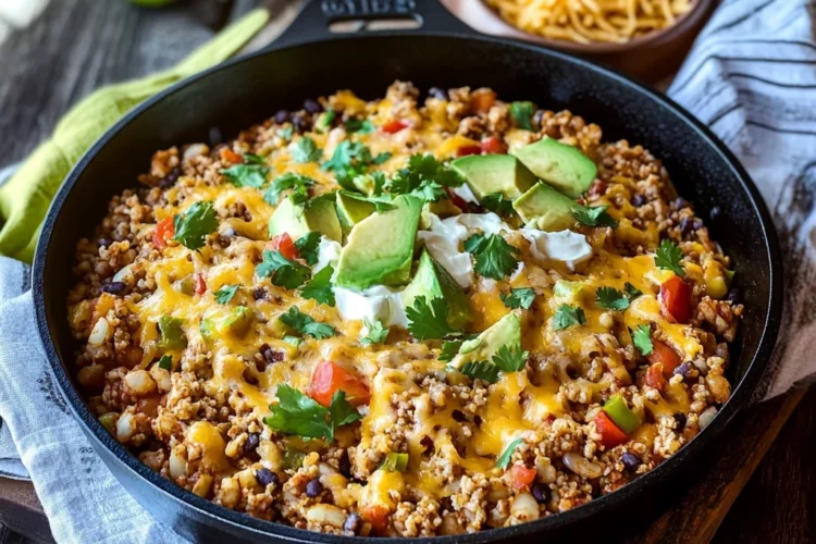 Cheesy Taco Rice Skillet: An Amazing Ultimate Recipe – Cozy Dishes